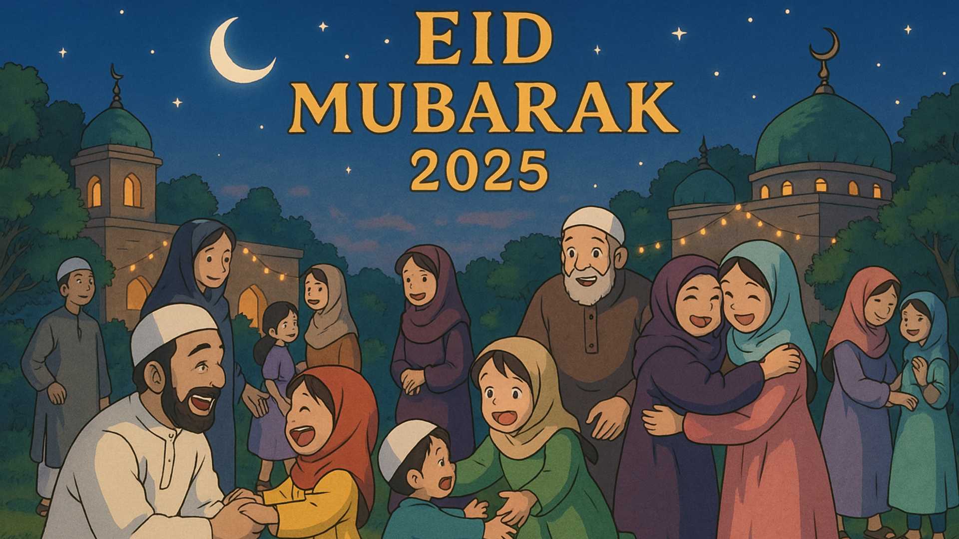 15 Magical Ghibli-style Eid-ul-Fitr Mubarak Images for 2025 - Fusion Chat