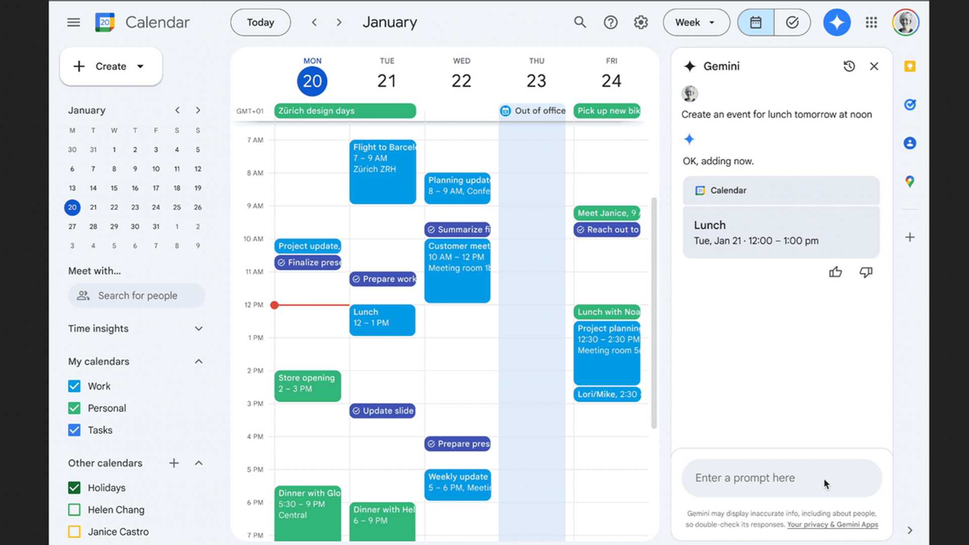 Unlocking the Power of Gemini in Google Calendar - Fusion Chat