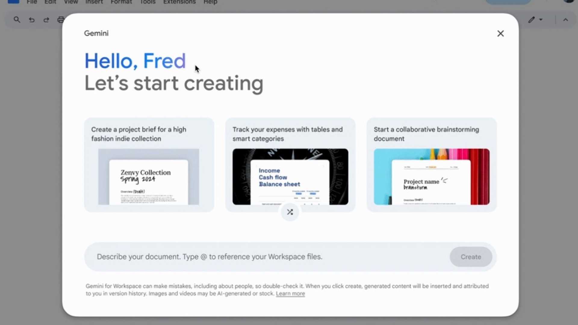 Google Docs' Help Me Create: The Power of Gemini - Fusion Chat