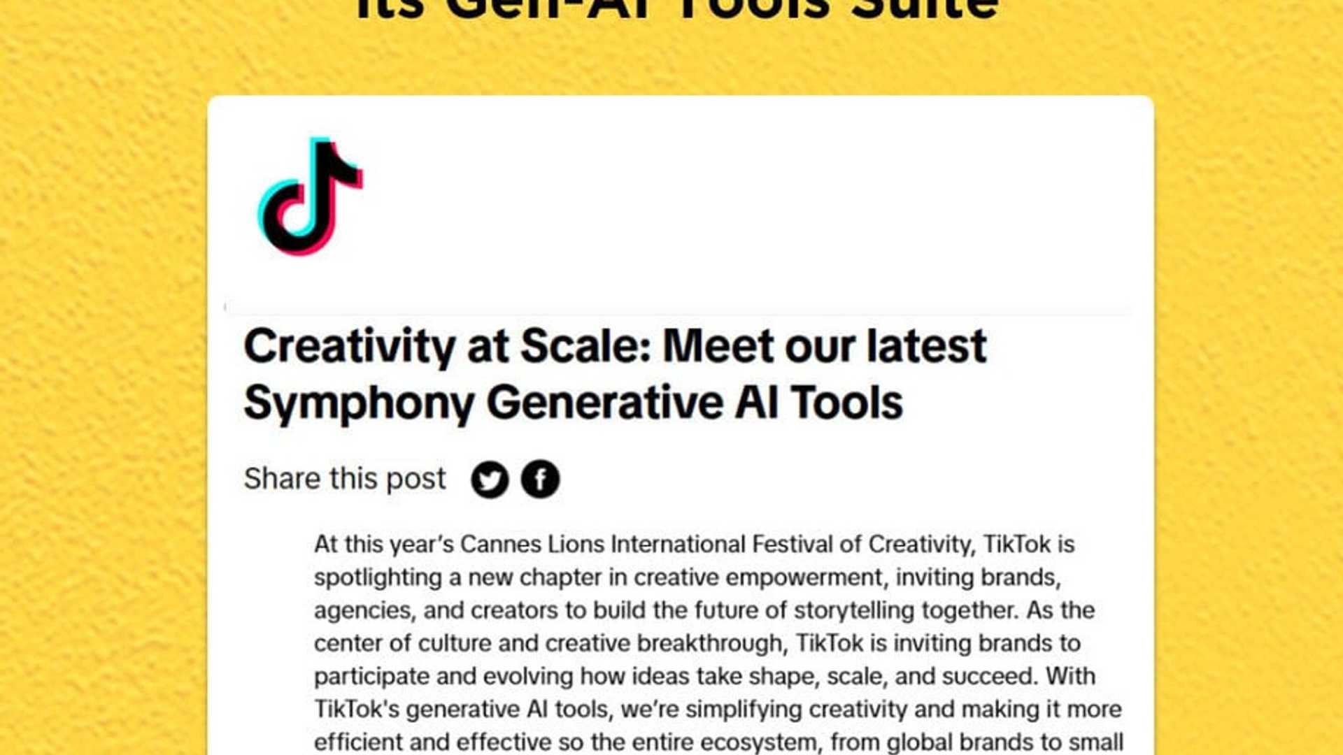 Revolutionizing Video Ads: TikTok's New Gen-AI Tools Suite - Fusion Chat