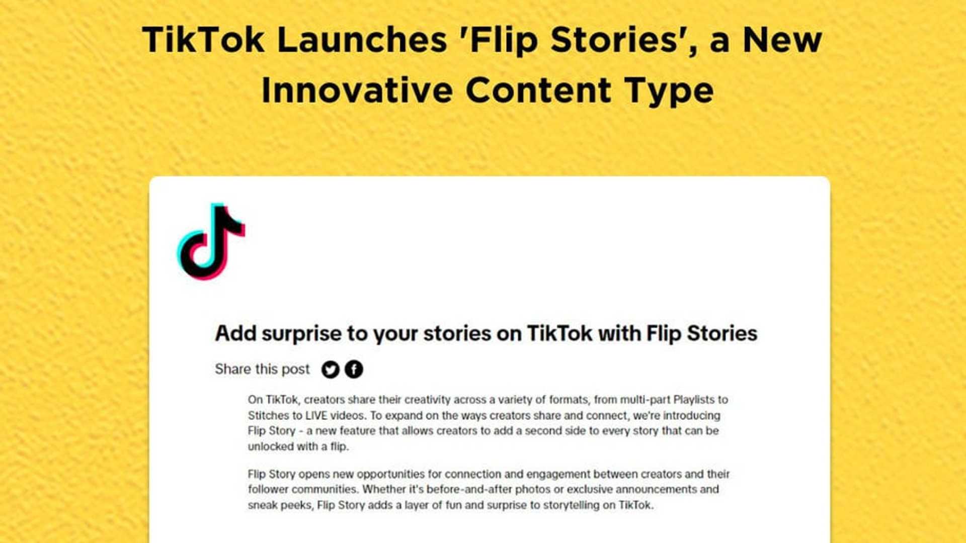 Unveiling TikTok's Groundbreaking Flip Stories Feature - Fusion Chat