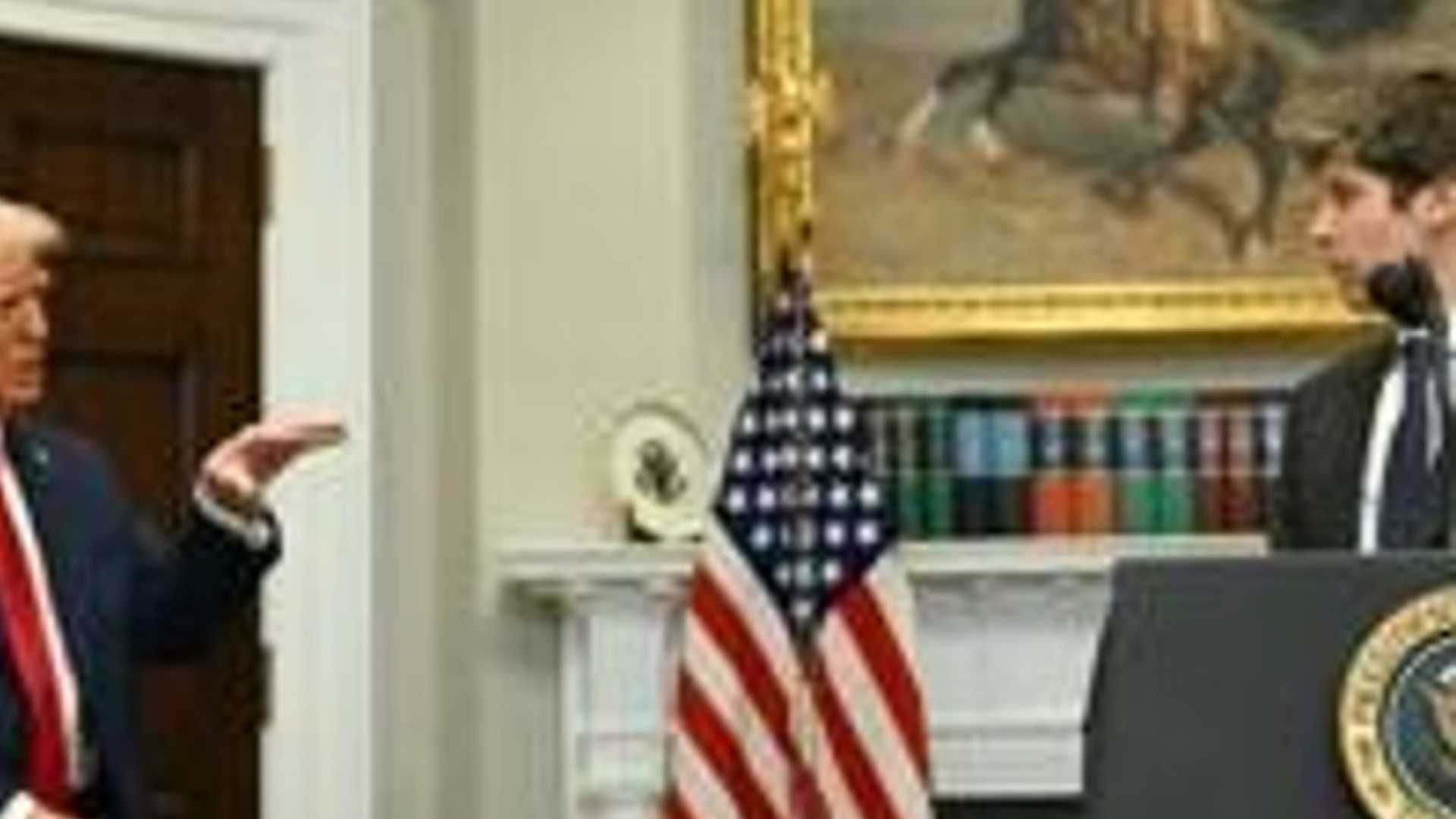 Behind the Scenes: US President Trump and Open AI CEO at the White ...